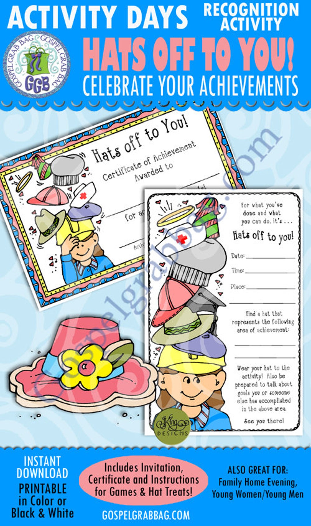 Activity Days Recognition Activity: Theme hats off to You Celebrate ...