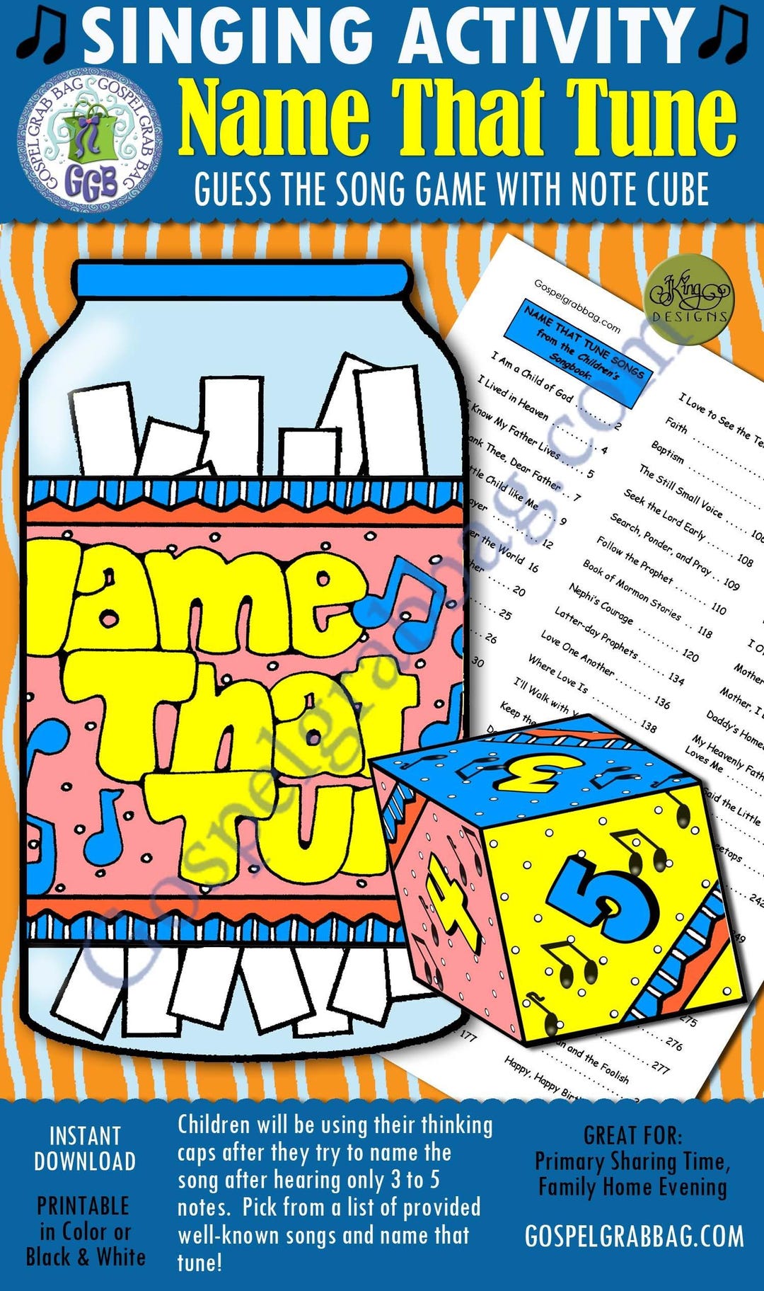 Primary Music Singing Activity, “name That Tune” Guess the Song Game ...