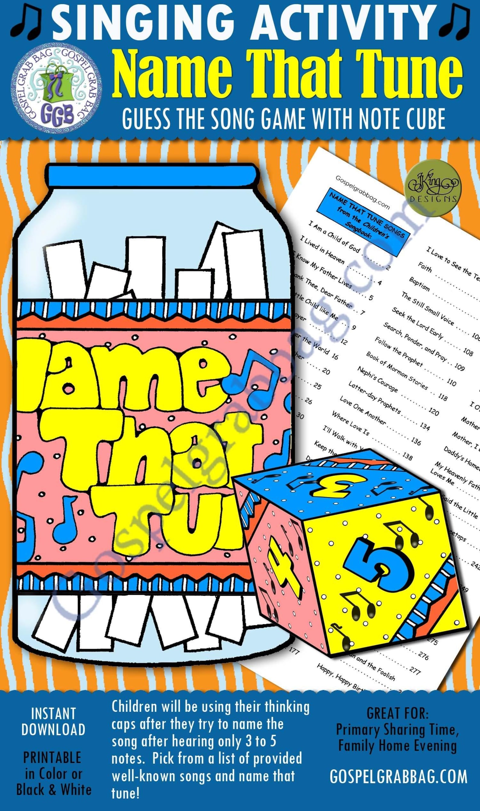 Primary Music Singing Activity, “name That Tune” Guess the Song Game ...