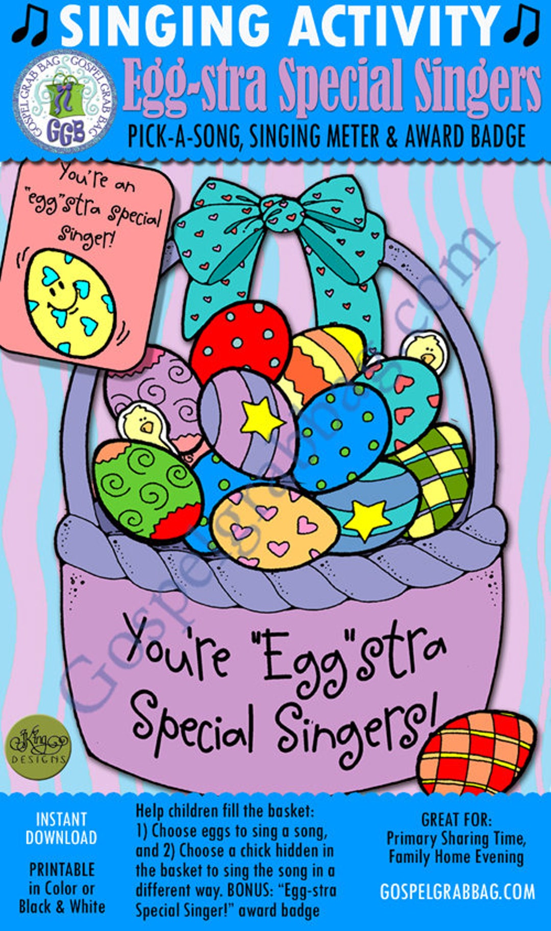 Primary Music Singing Activity, "egg"stra Special Singers! Pick-a-song ...