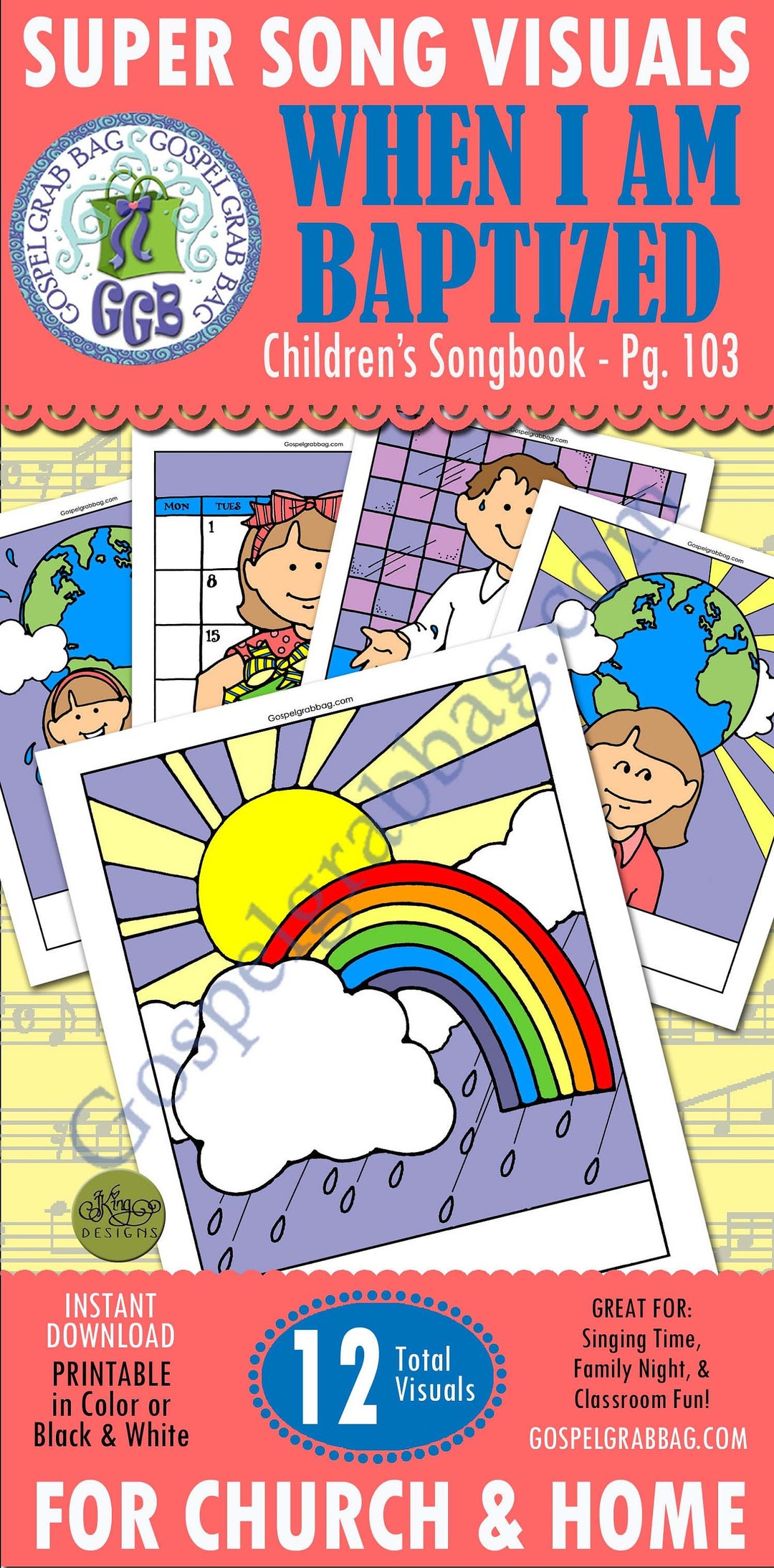 SONG "when I Am Baptized" VISUALS Picture-for-every-verse, Music for ...