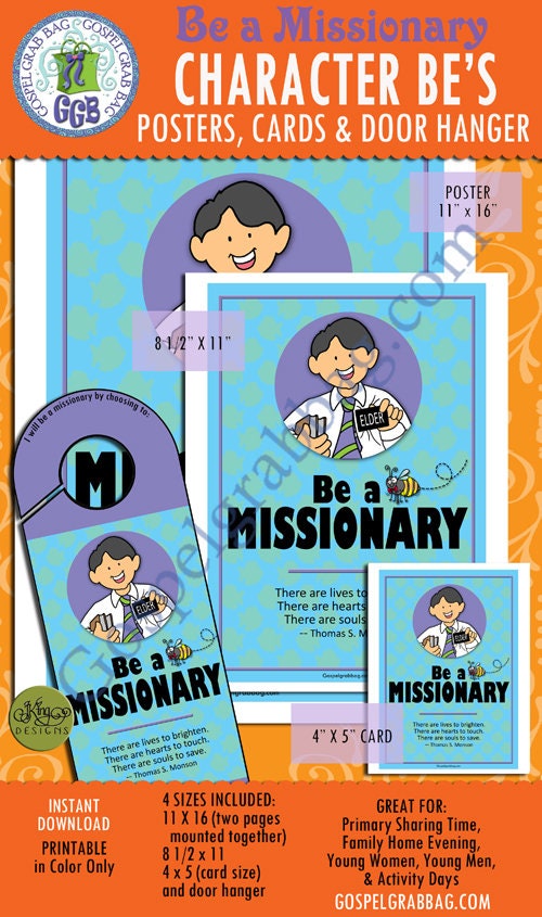 Come Follow Me BUNDLE #2 "character Be's": Be Still, Positive, Involved ...