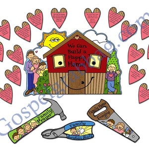 HAPPY FAMILIES Activity: We Can Build a Happy Home (tools to Build QUIZ ...