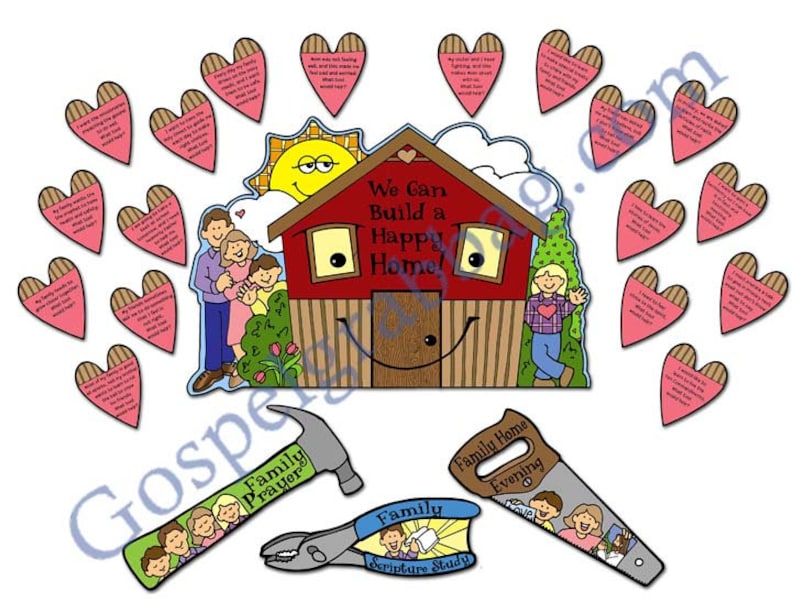 HAPPY FAMILIES Activity: We Can Build a Happy Home (tools to Build QUIZ ...