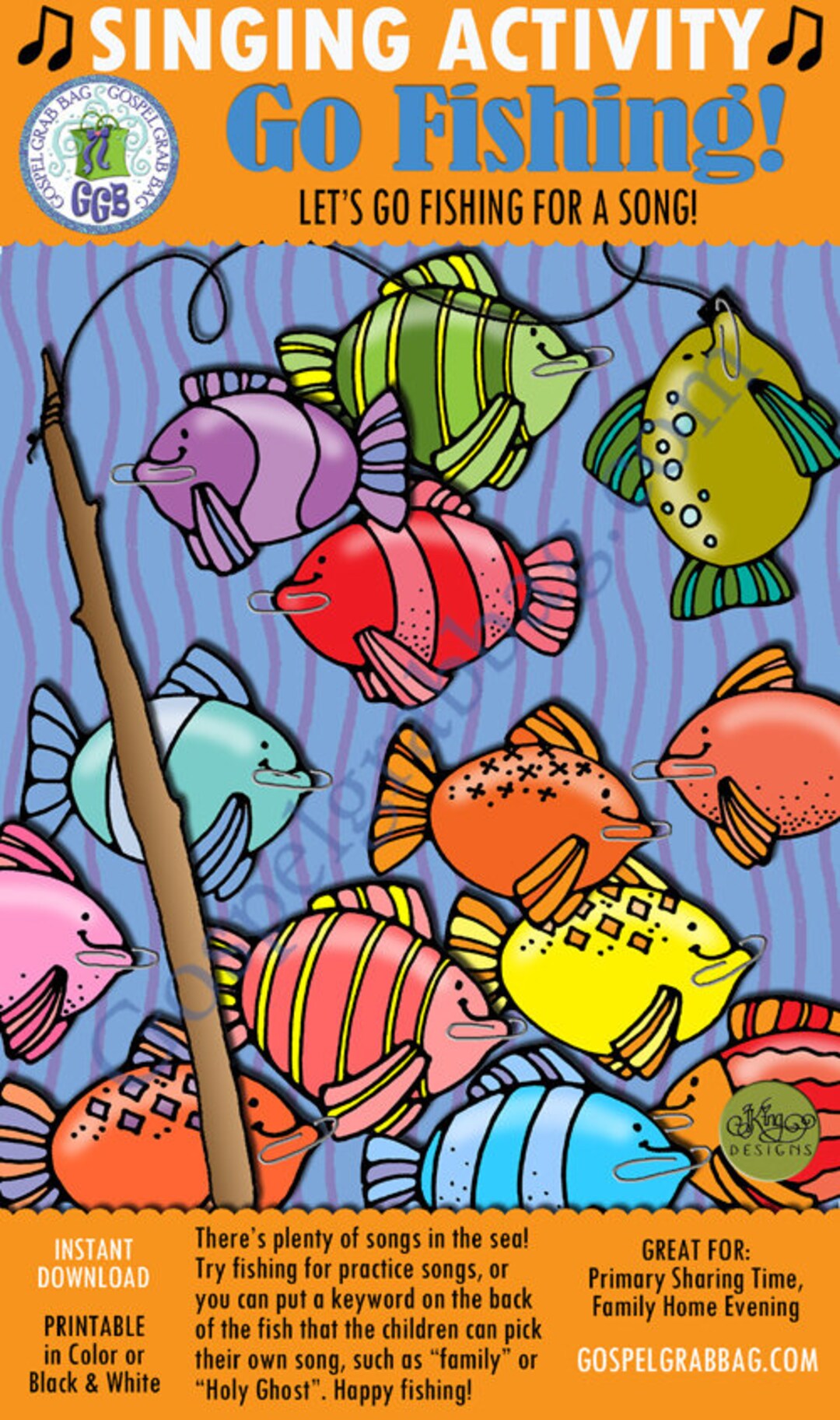 Primary Music Singing Activity, "go Fishing!" Choose/pick-a-song, Music ...