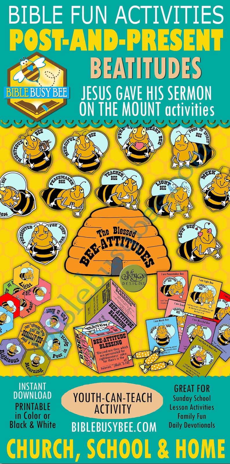 BEATITUDES: Sermon on the Mount - Blessed Beatitudes Post-and-present ...