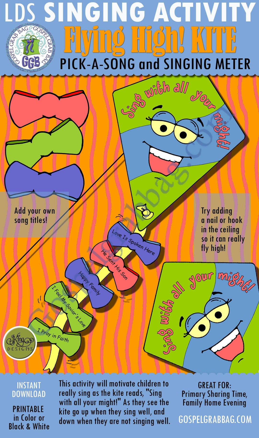 Primary Music Singing Activity, flying-high Kite Singing Meter and Pick ...