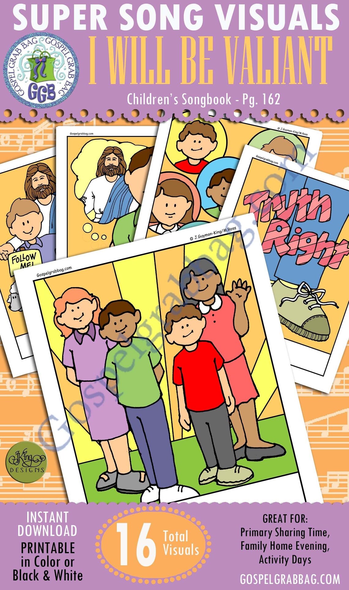 Song Visuals: "i Will Be Valiant" (children's Songbook, 162) Picture ...