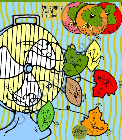 Primary Music Singing Activity, "dancing Leaves" Fan Blowing Leaves ...