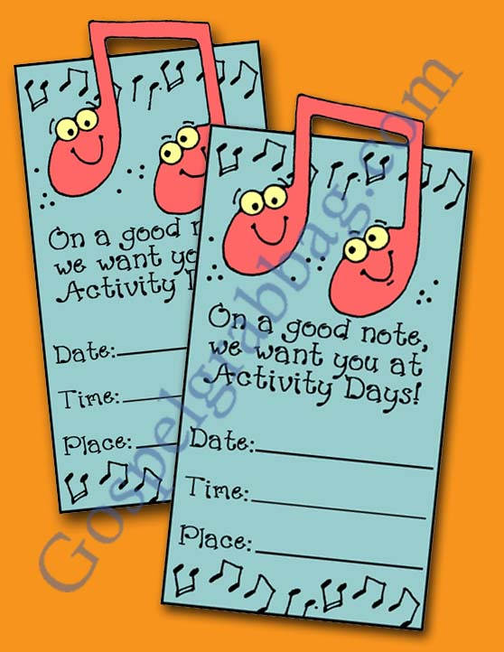 Activity Days Developing Talents Goal 2 "good Note" Invitation ...