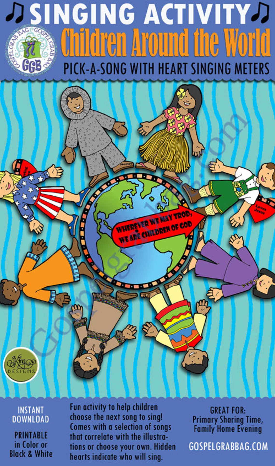 Primary Music Singing Activity, "children Around the World" Pick-a-song ...