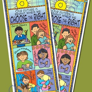 CHOOSE THE RIGHT - Sharing Time Anytime Kit: (1) Banner, (2) Poster ...