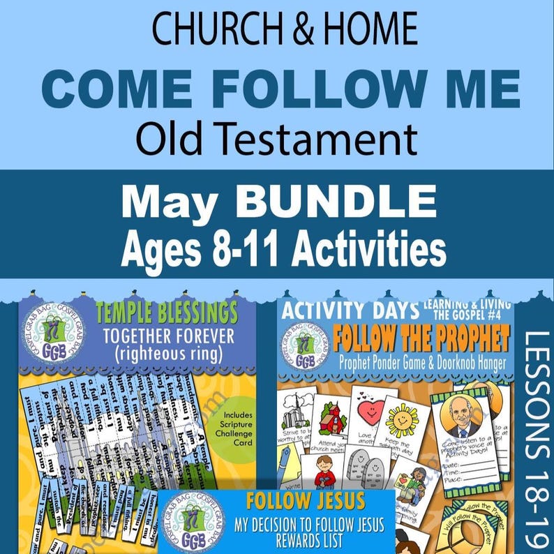 2026 MAY Ages 8-11 (weeks 1-5) Lessons 18-22 Come, Follow Me - Old ...