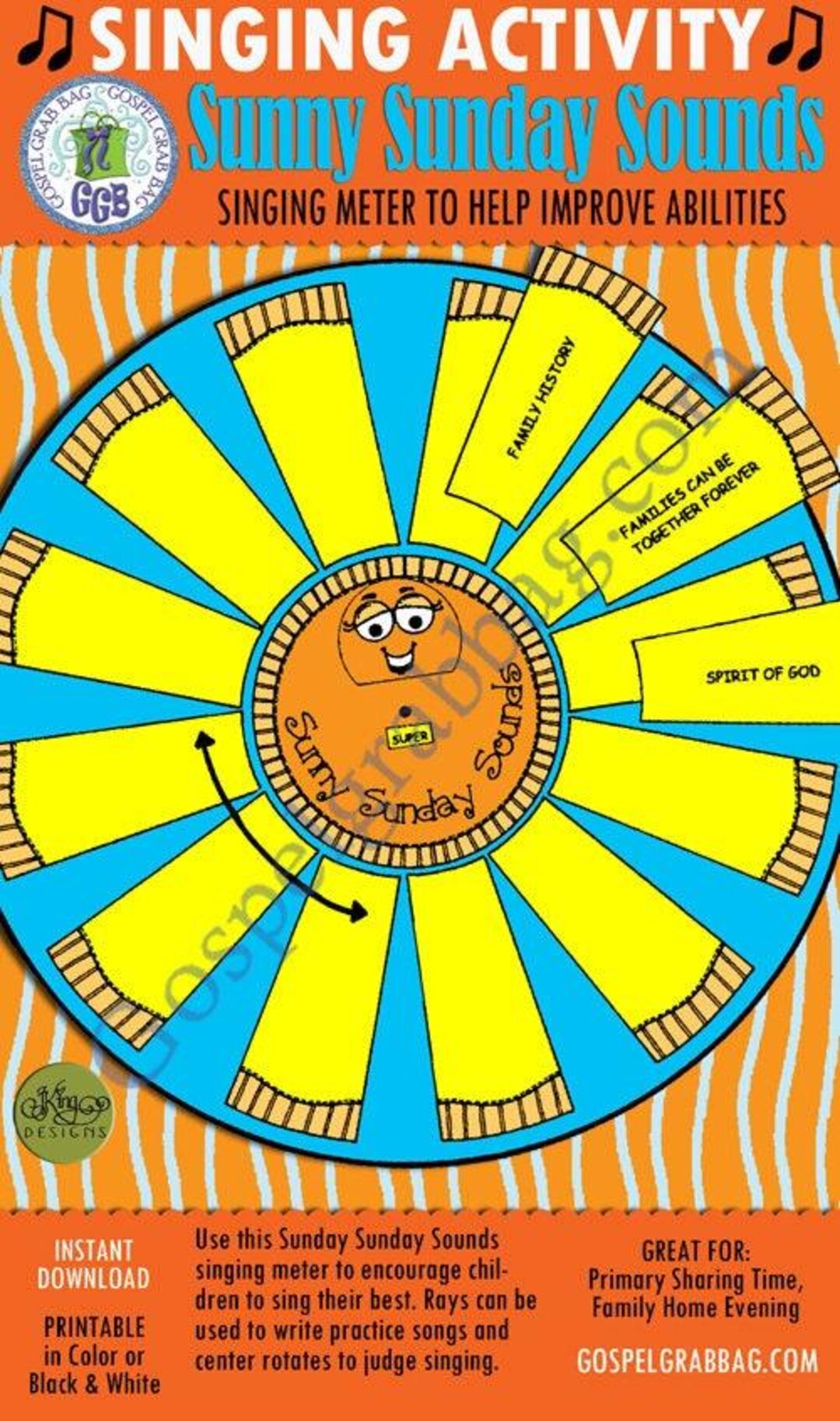 Primary Music Singing Activity, “sunny Sunday Sounds Pick-a-song ...