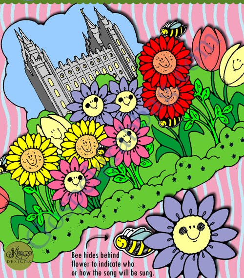 Primary Music Singing Activity, “temple Flowers ‘bee’ a Singer Pick-a ...