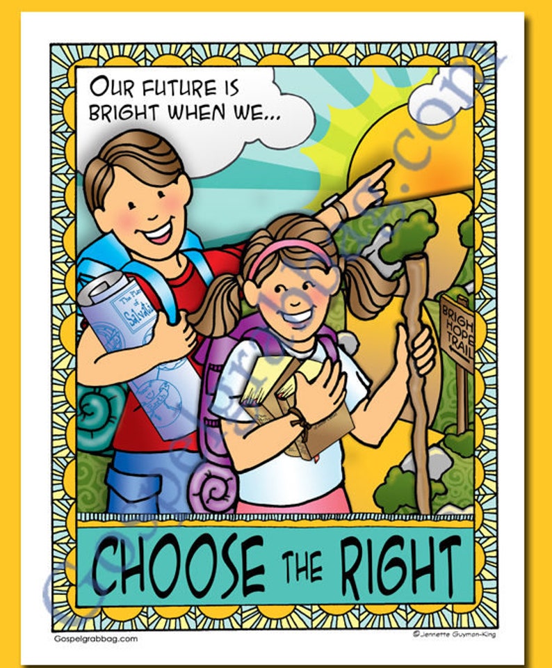 CHOOSE THE RIGHT - Sharing Time Anytime Kit: (1) Banner, (2) Poster ...