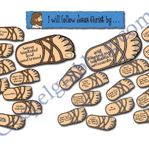 BAPTISM - FOLLOW JESUS Activity: Follow in His Steps (baptism ...