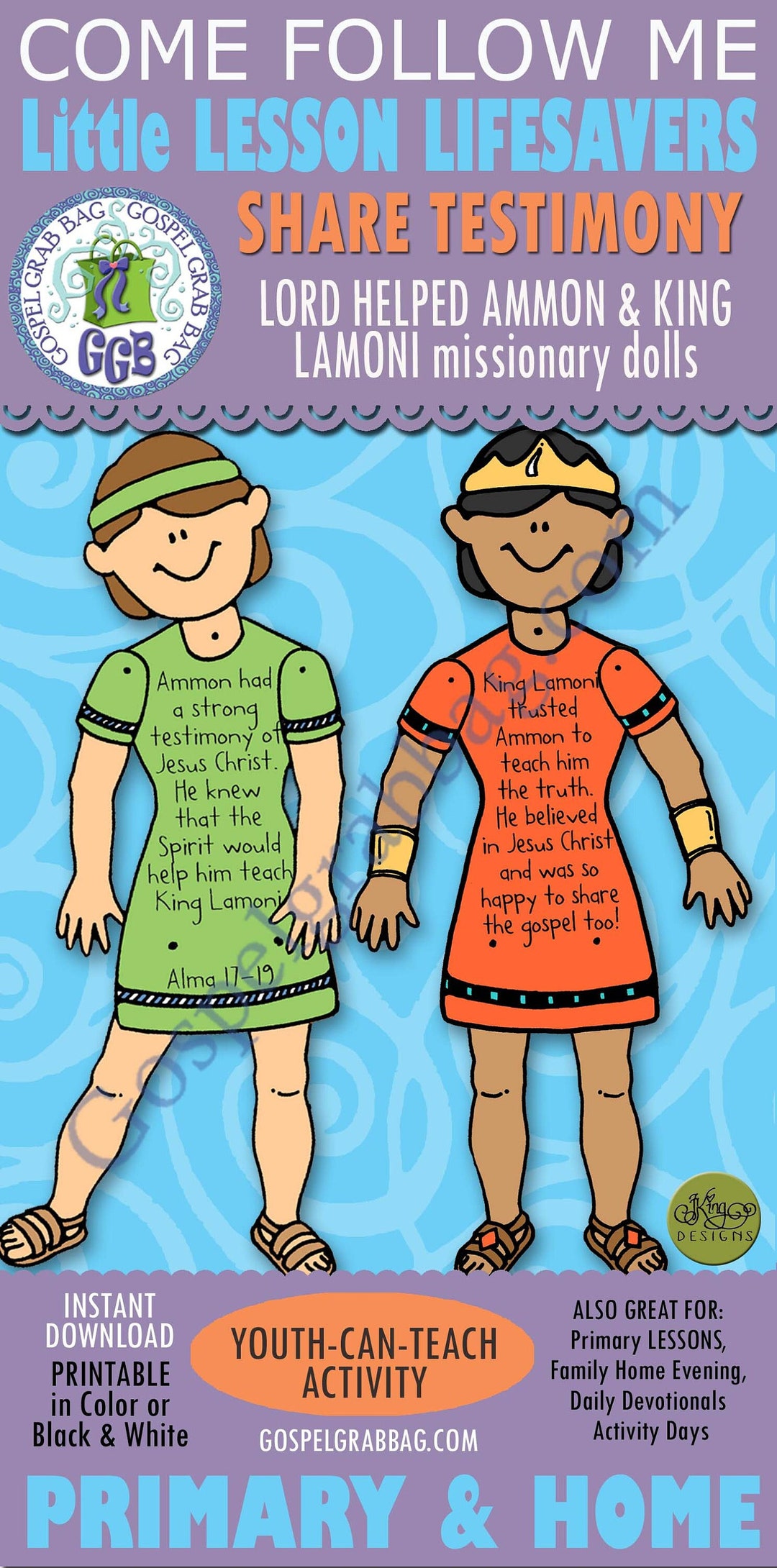 BOOK OF MORMON Lesson Activity: (share Testimony) Ammon & King Lamoni ...