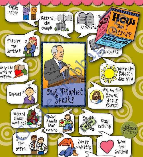 FOLLOW the PROPHET ACTIVITY Prophet Speaks Match Game "the Living ...