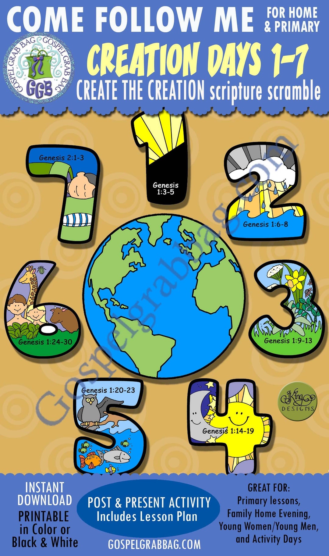 Come Follow Me "jesus Created All Things" ACTIVITY Create Creation-days ...