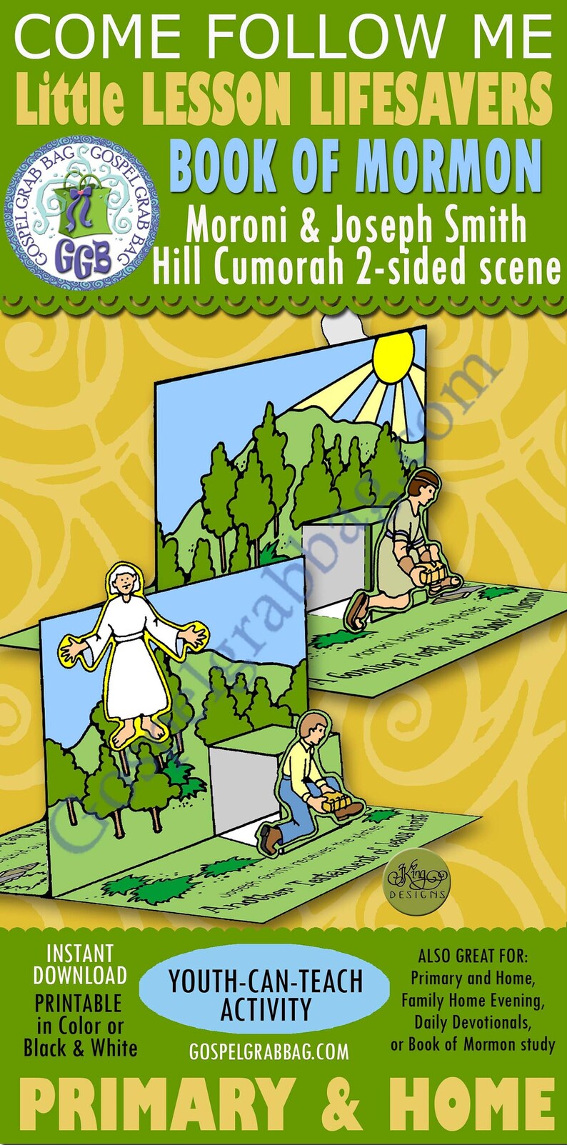 Book of Mormon Activity: Moroni and Joseph Smith – Hill Cumorah (pop-up ...
