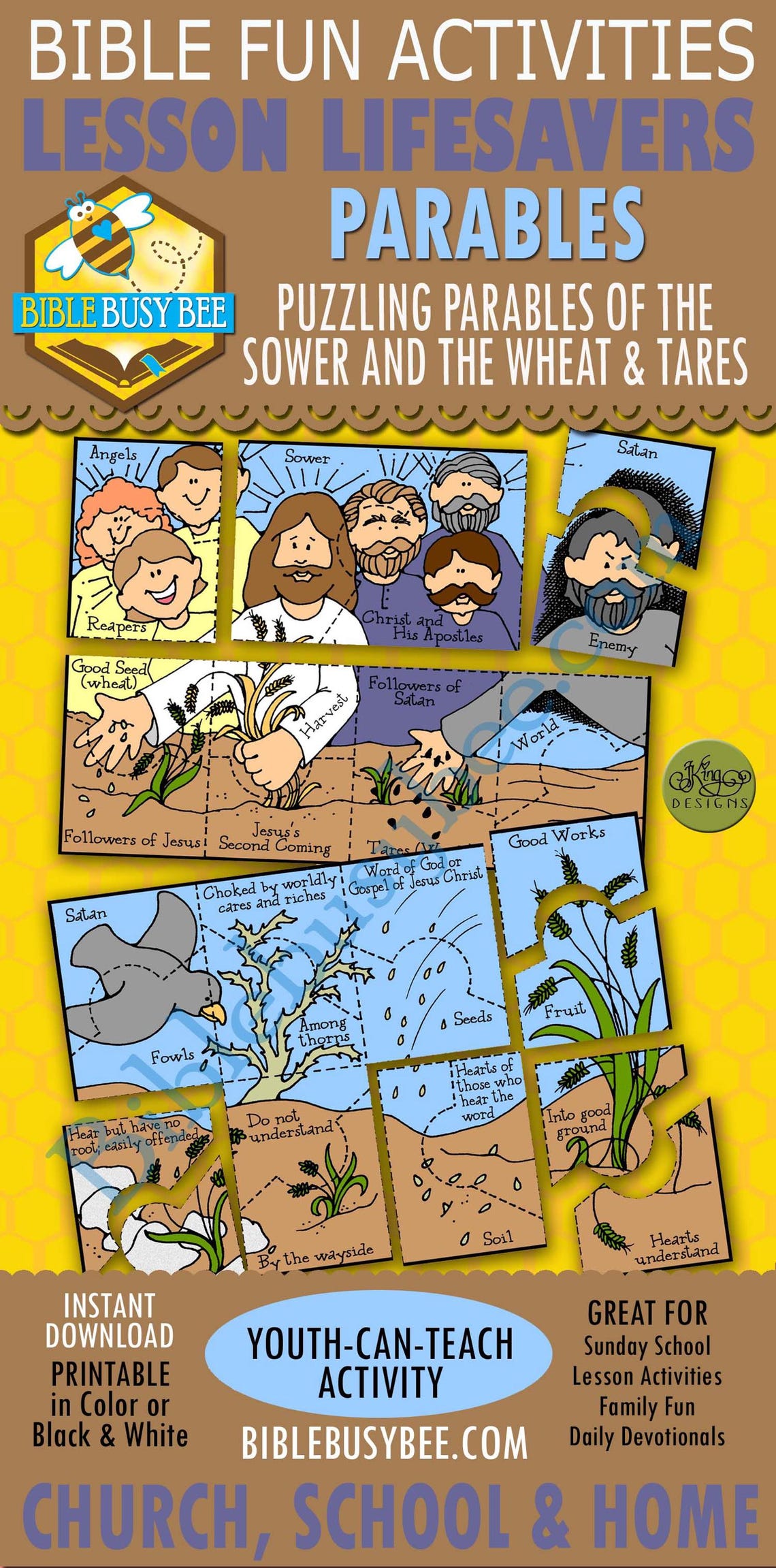 PUZZLING PARABLES • Parable of the Sower • Parable of the Wheat & the ...