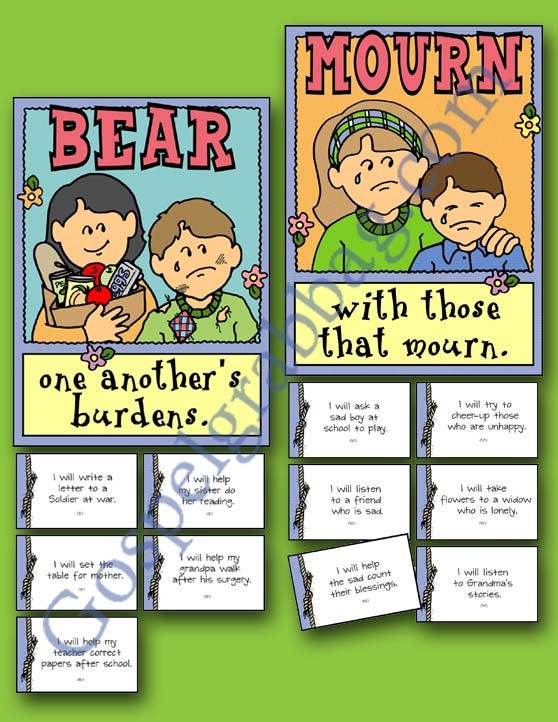 BAPTISM SHARING TIME Anytime - Baptism Promises Match Game - Mosiah 18 ...