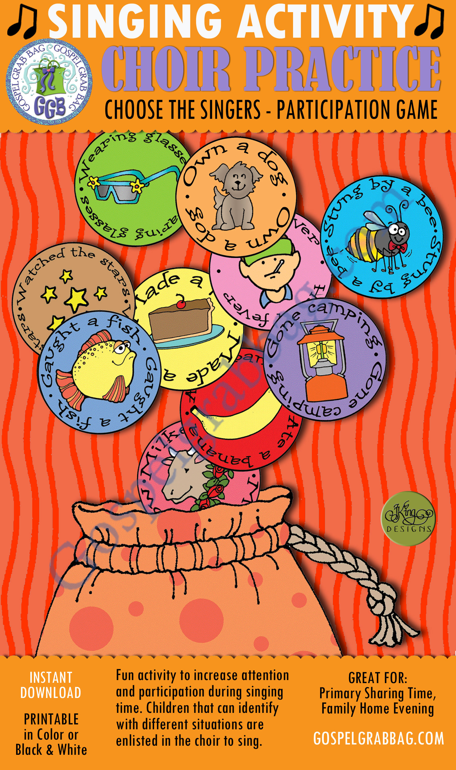 Primary Music Singing Activity, choir Practice Fun choose the Singers ...