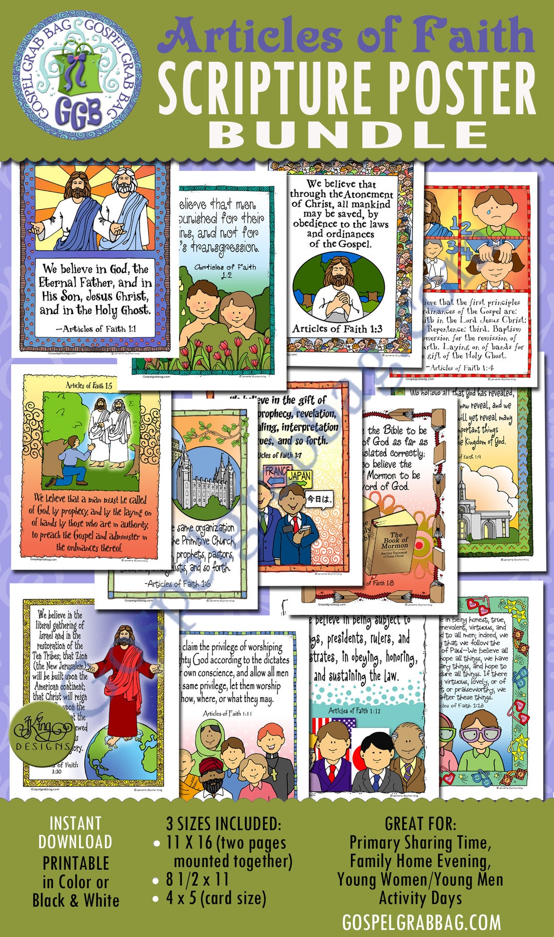 13 ARTICLE S OF FAITH Scripture Poster/card Sets - Download (104 Pages ...