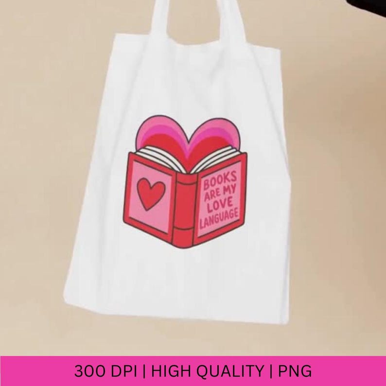 Valentine Bookish PNG Bundle, Valentines Day Book Lover Sublimation ...