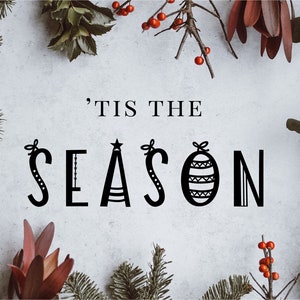 Christmas Font, Holiday Season, Holiday Font, Decorated Font, Craft ...