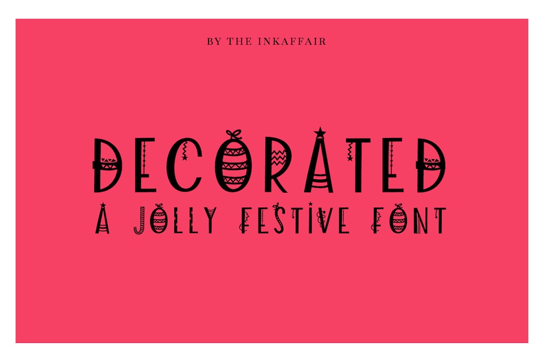 Christmas Font, Holiday Season, Holiday Font, Decorated Font, Craft ...