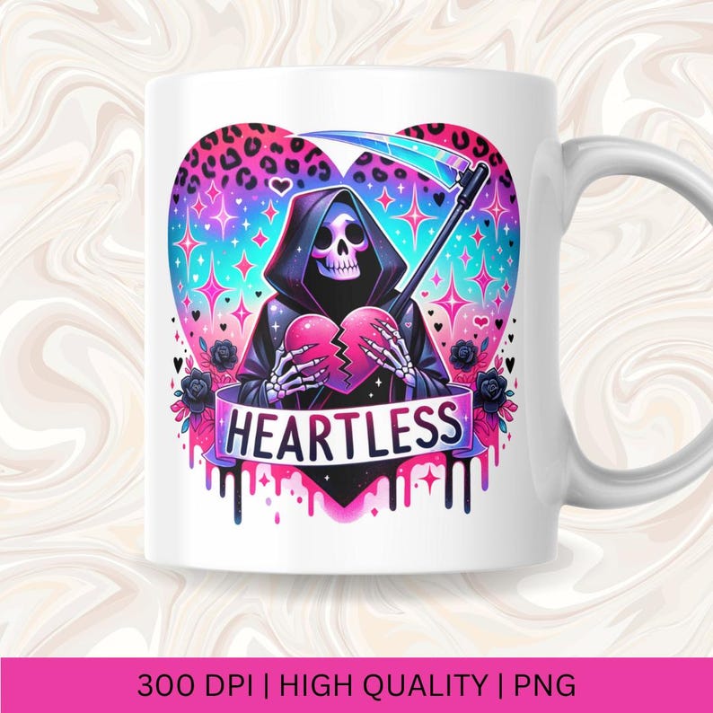 Heartless Grim Reaper PNG, Anti Valentine's Clipart, Shirt Sublimation ...