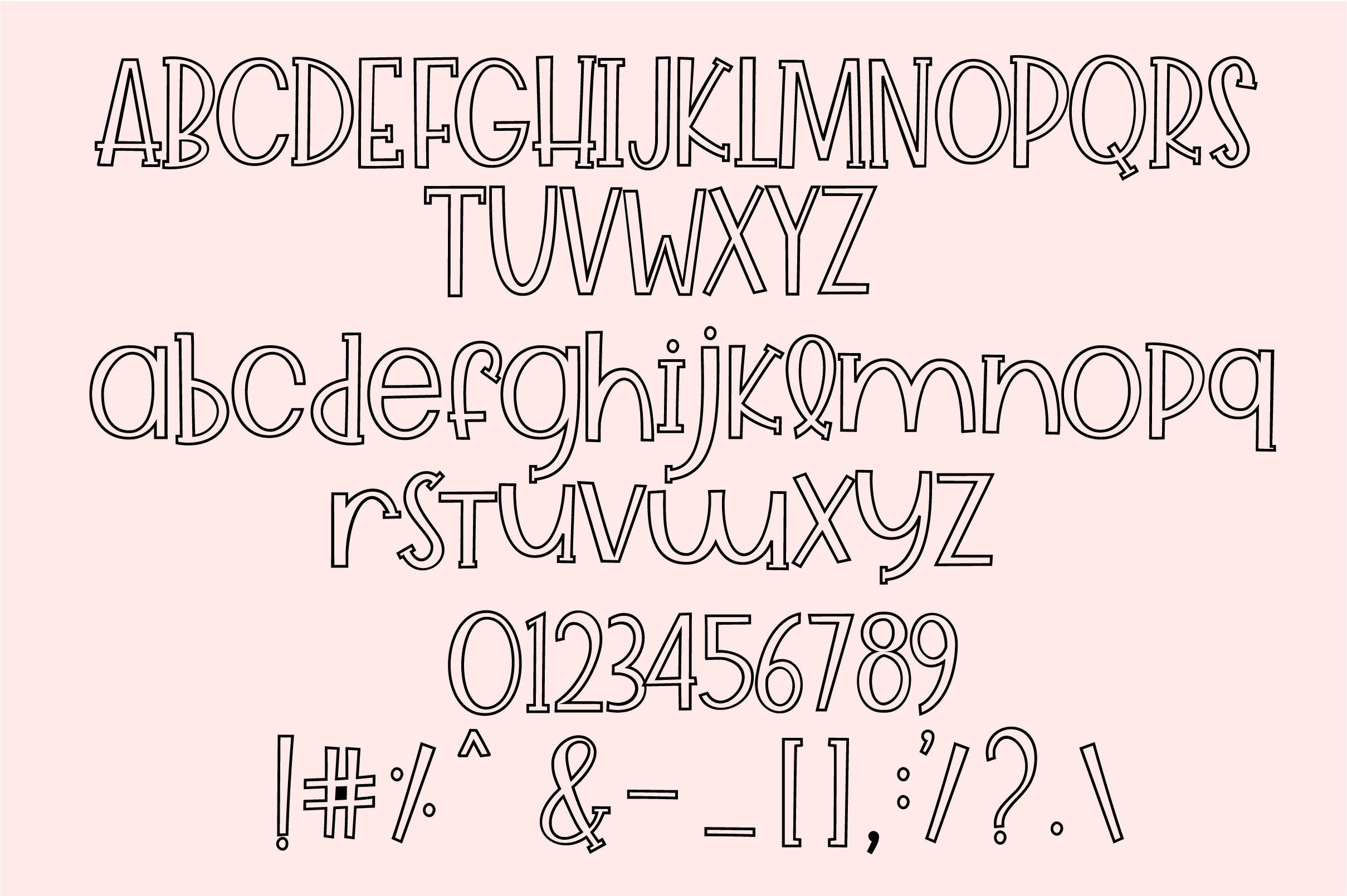 Handwritten Font, Outline Font, Unisex Font, Craft Font, Handwriting ...