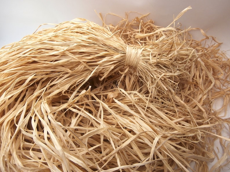 Natural Raffia Natural Fiber Ribbon Paper Rope Floral | Etsy