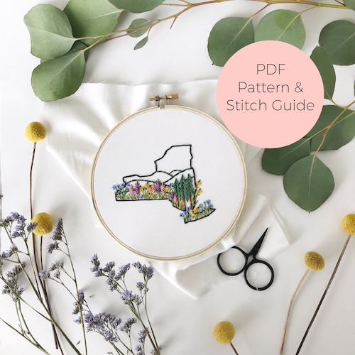 Pennsylvania State Embroidery Pattern Instant Digital - Etsy