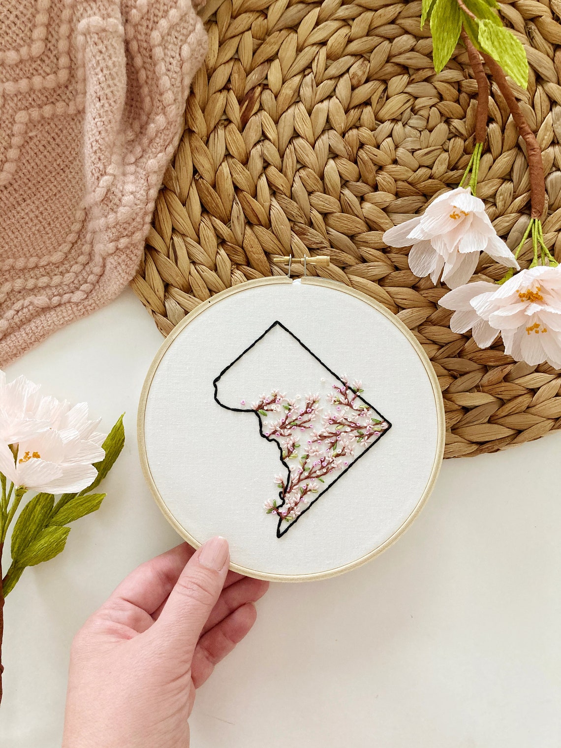Washington D.C. Cherry Blossoms Embroidery Pattern Instant - Etsy