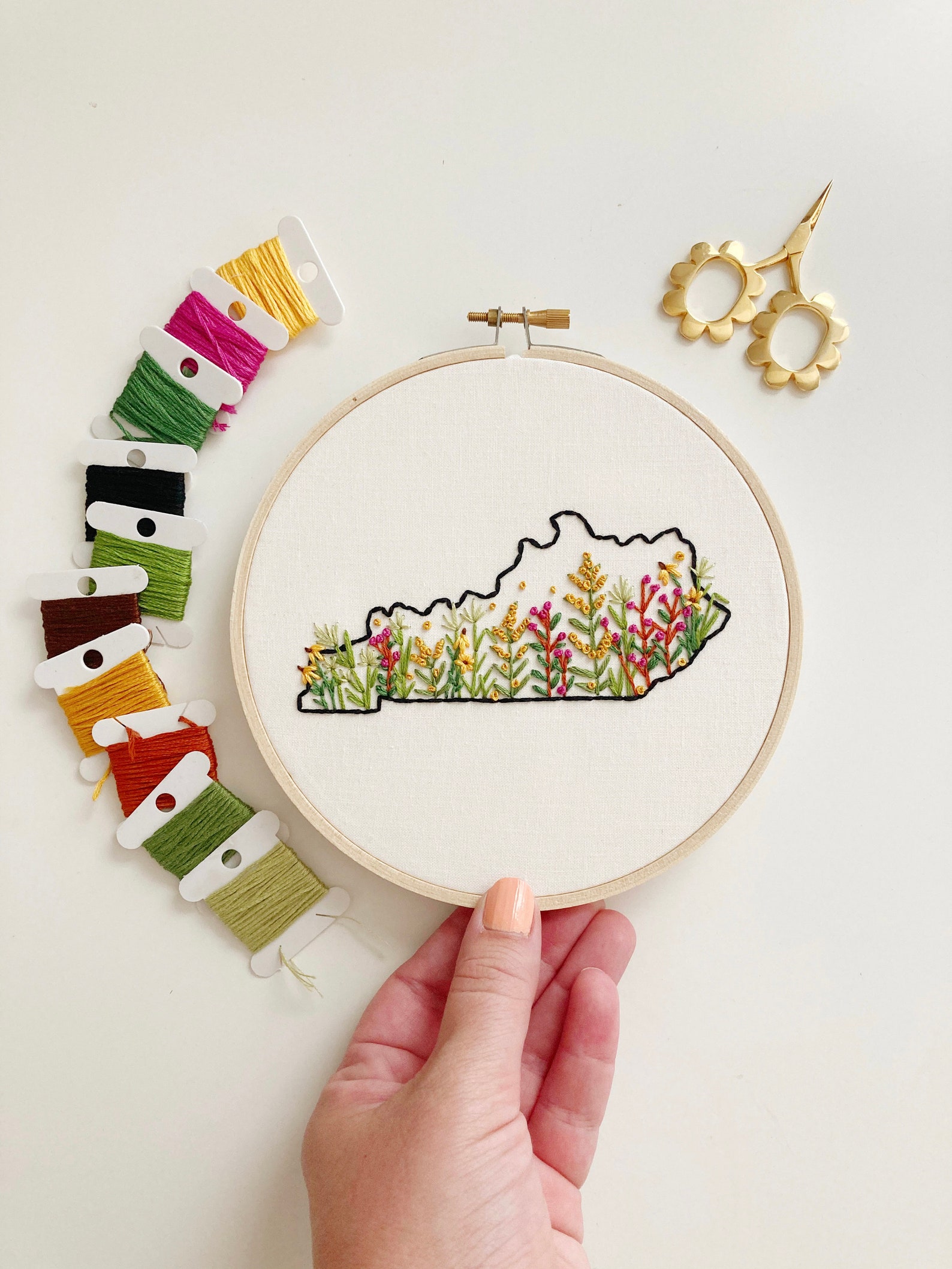 Kentucky State Embroidery Pattern - Instant Digital Download -PDF ...