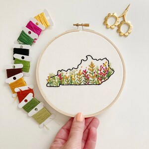 Kentucky State Embroidery Pattern - Instant Digital Download -PDF ...