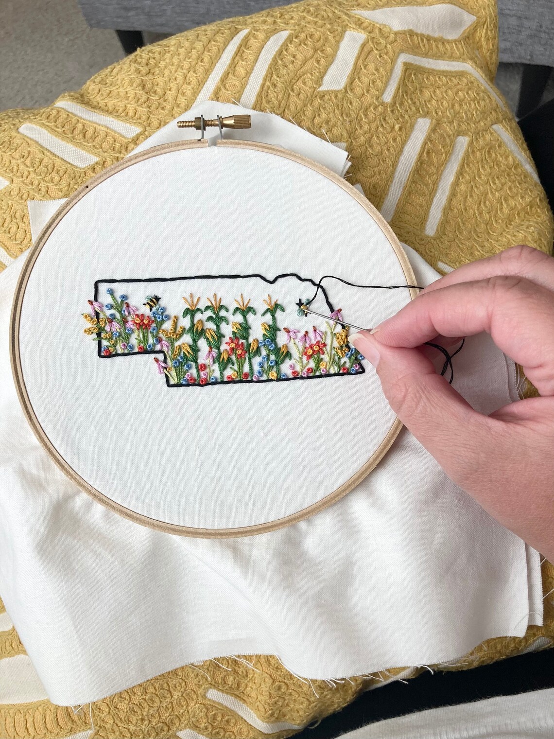 Nebraska State Embroidery Pattern - Instant Digital Download -PDF ...