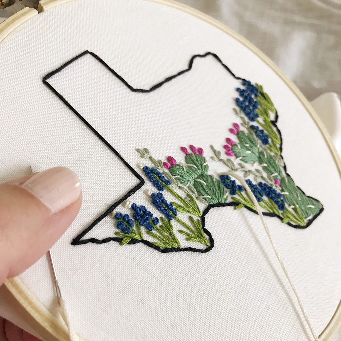 Texas State Embroidery Pattern and Stitch Guide Digital PDF - Etsy ...