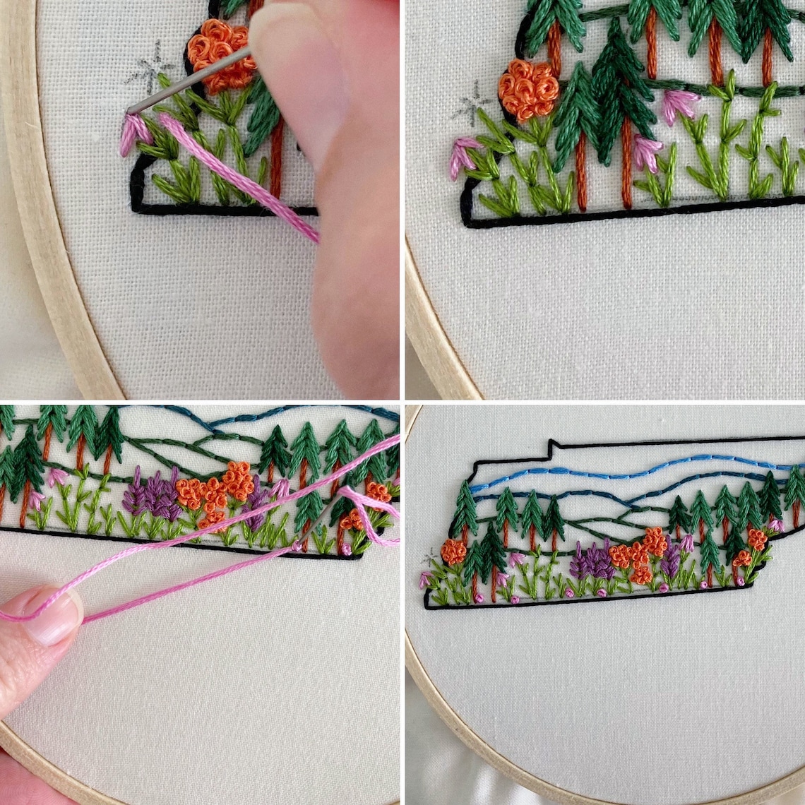 Tennessee State Embroidery Pattern Instant Digital Download - Etsy