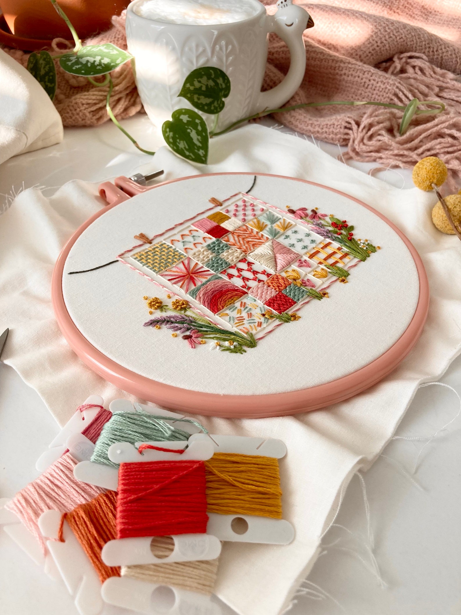 Cozy Quilt Embroidery Pattern Instant Digital Download PDF - Etsy