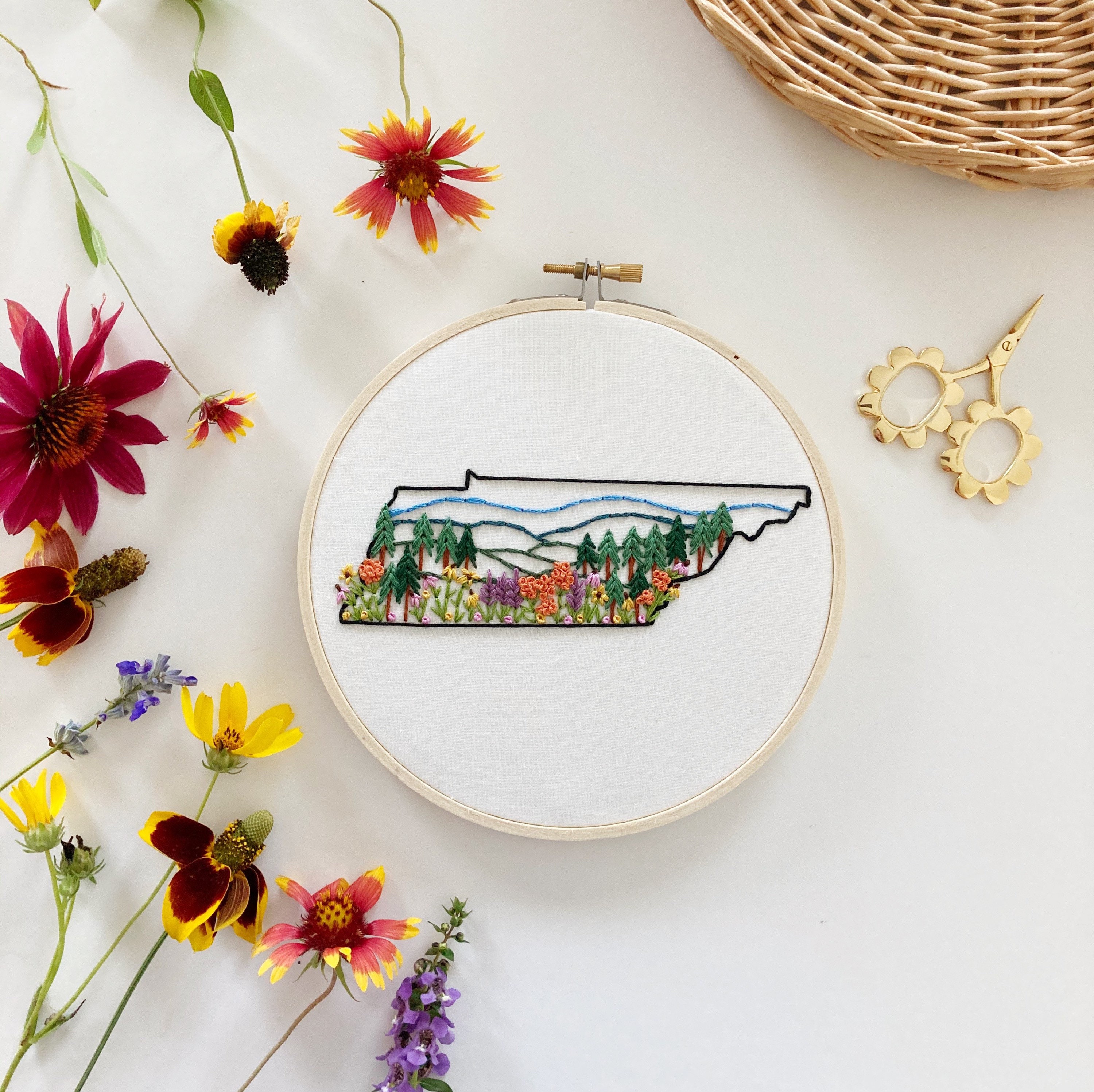 Tennessee State Embroidery Pattern Instant Digital Download - Etsy