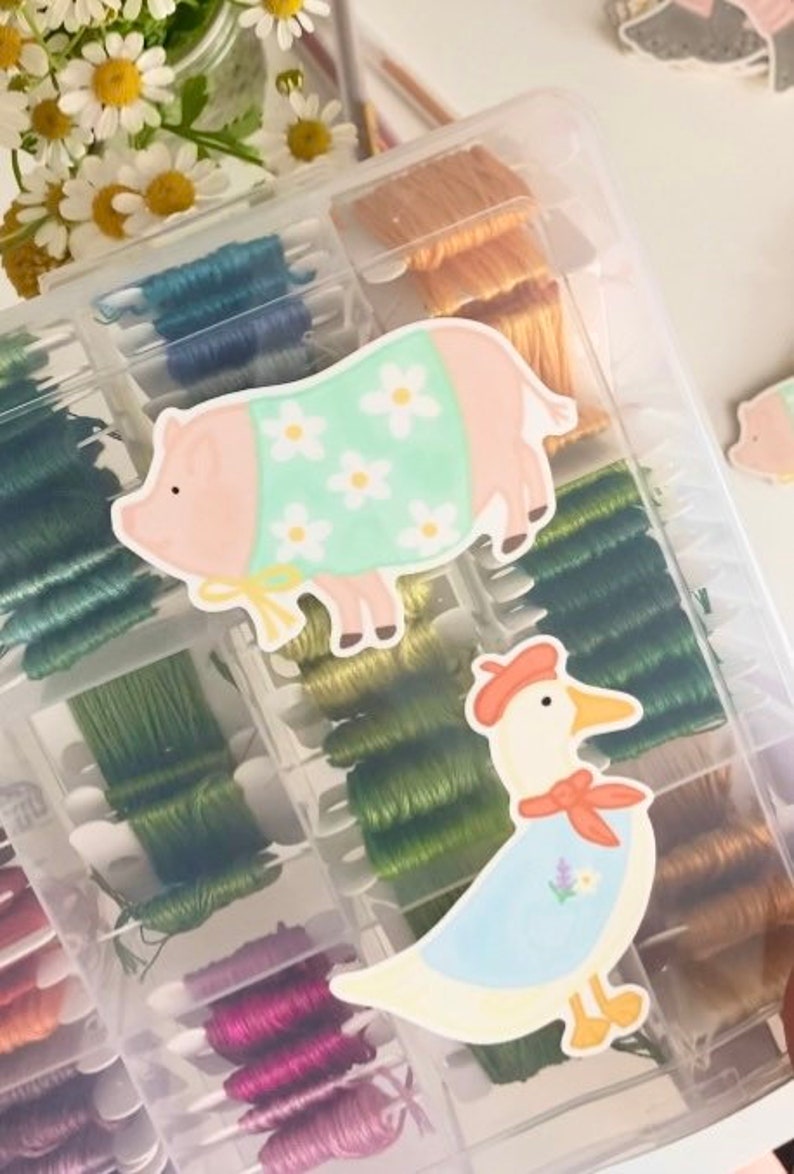 Pig in a Sweater Vinyl Sticker - Etsy