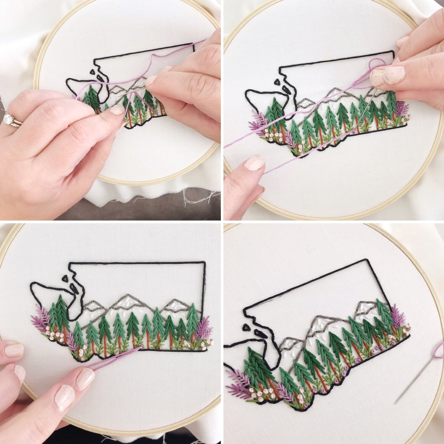 Washington State Embroidery Pattern Digital Download - Etsy