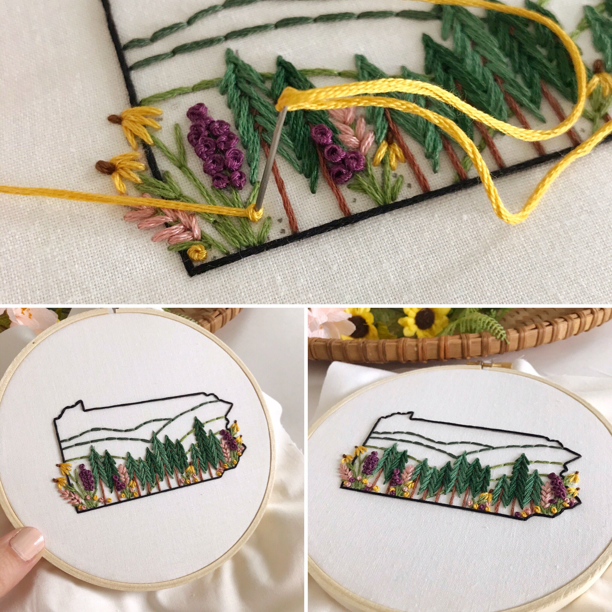 Pennsylvania State Embroidery Pattern Instant Digital | Etsy