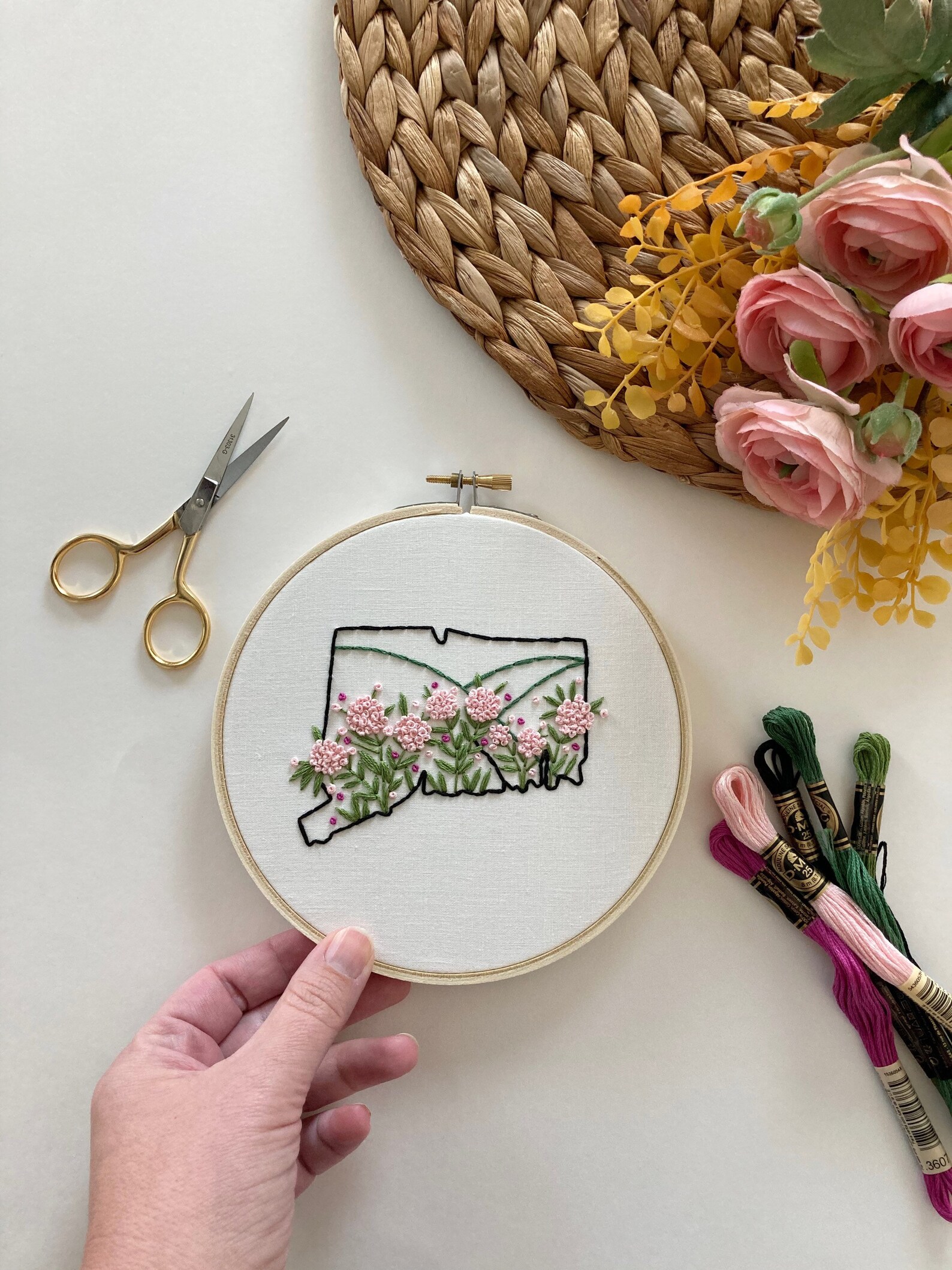Connecticut State Embroidery Pattern - Instant Digital Download - PDF ...