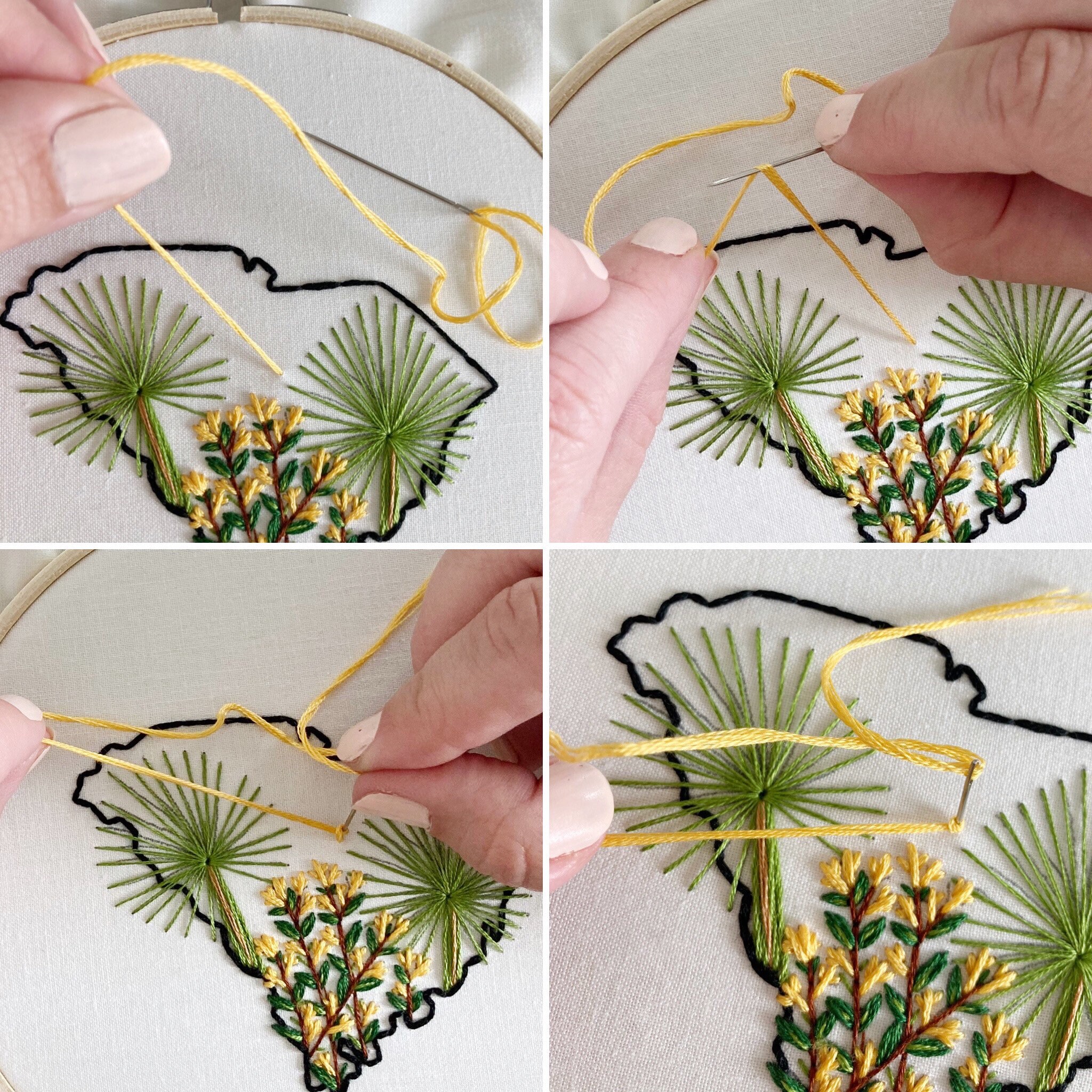 South Carolina State Embroidery Pattern Instant Digital - Etsy