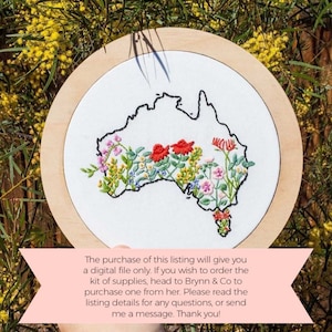 Australia Native Flowers Embroidery Pattern - Instant Digital Download ...
